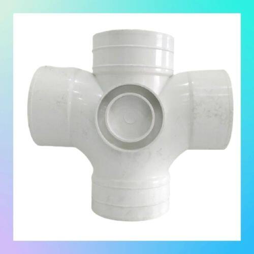 uPVC Fitting Cross Tee 4" Connector Alatan Paip Plumbing Pipe | Lazada