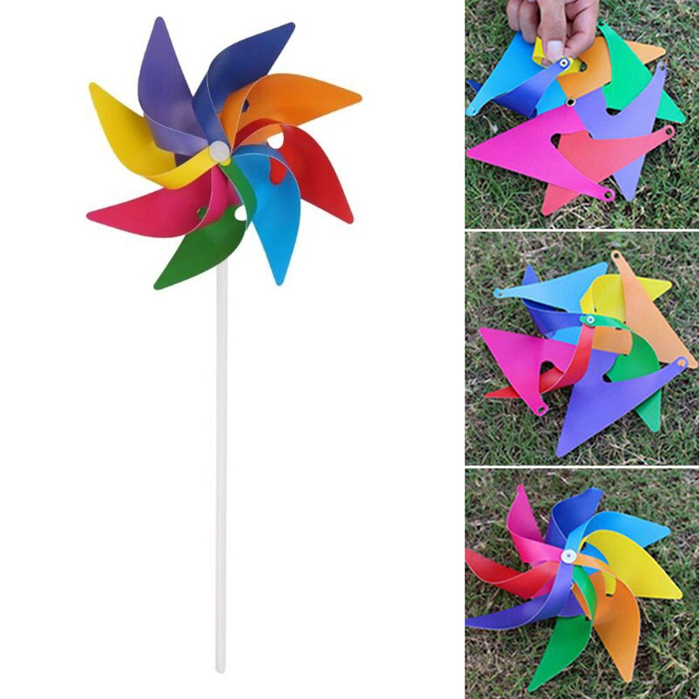LARNA DIY Camping Party Kids Toy Windmill Ornament Wind Spinner Home ...
