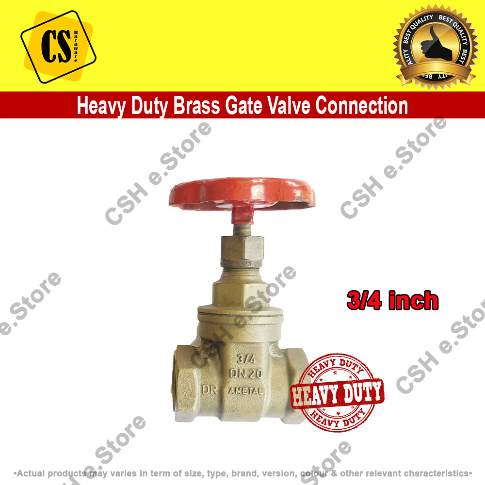 Brass Gate Valve Connector HEAVY DUTY Water Valve DN20 3/4 inch and ...