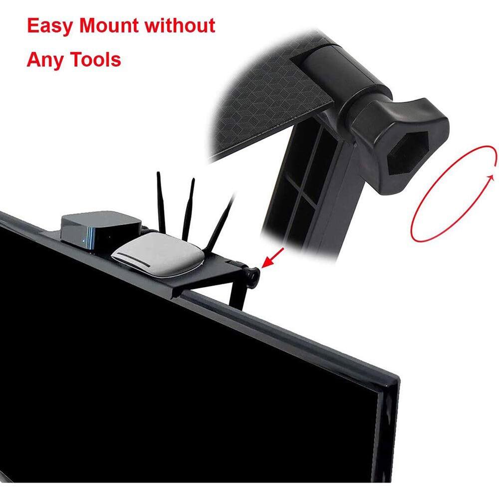 Adjustable TV Screen Top Shelf Organizer Bracket Stand Monitor Top ...