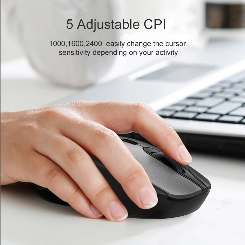 HP CS750 2.4G Wireless Bluetooth Keyboard and Mouse Combo Dual Mode Silent Gaming Office Mice ...