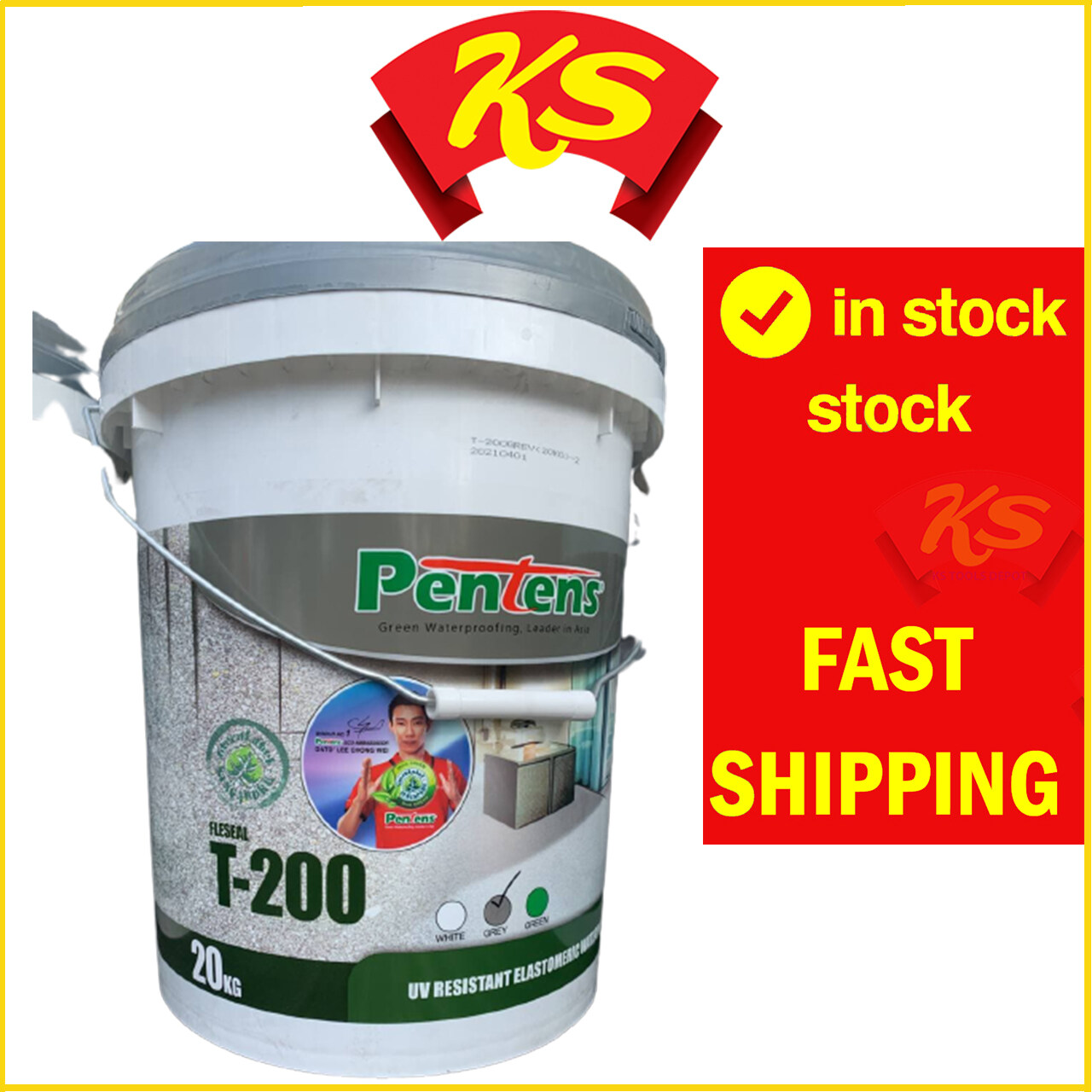 Pentens Fleseal T-200 UV Resistant 20KG Elastomeric Waterproofing Coating | Lazada