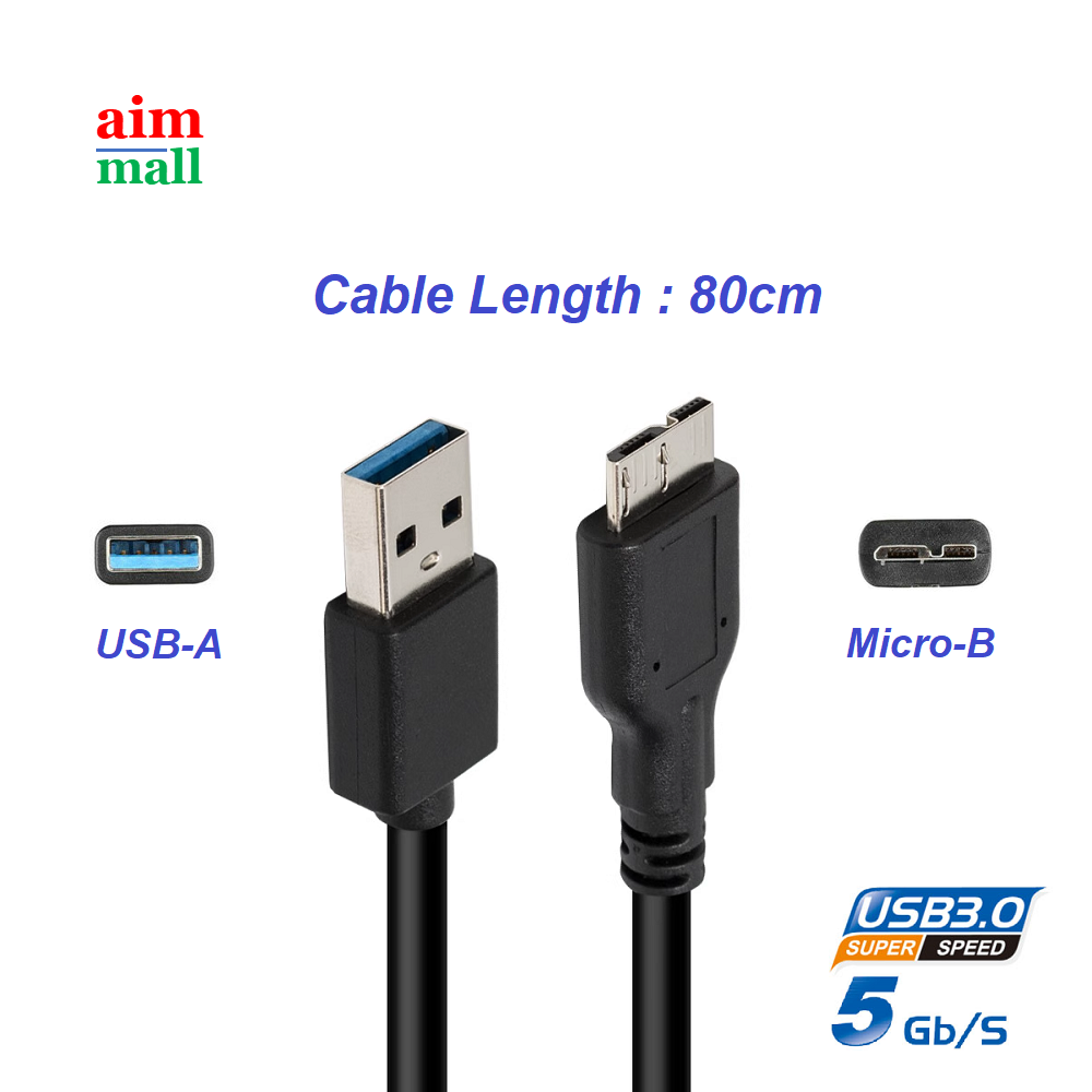 USB 3.0 External Hard Disk Cable (Micro-B to USB-A) USB HDD Cable | Lazada