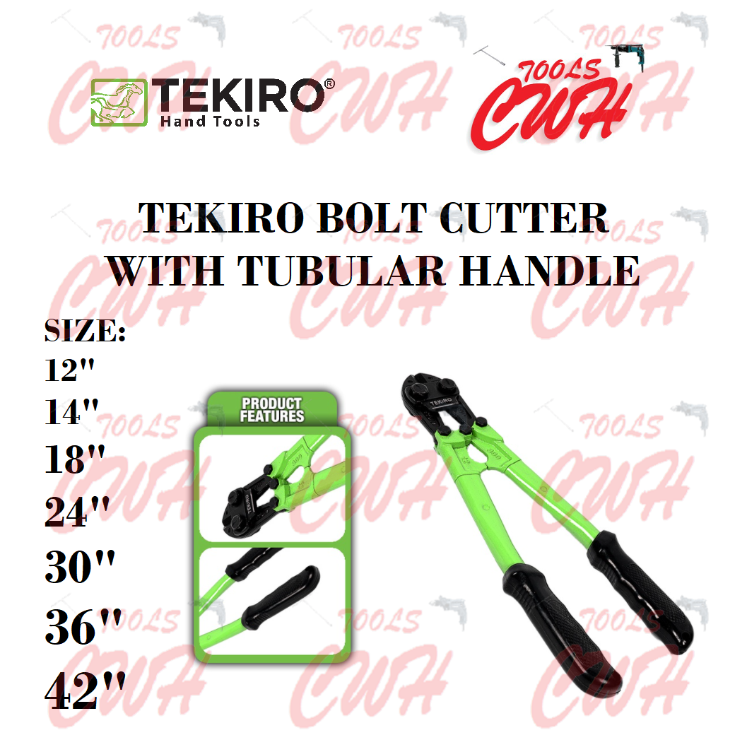 TEKIRO 12" 14" 18" 24" 30" 36" 42" BOLT CUTTER WITH TUBULAR HANDLE ...