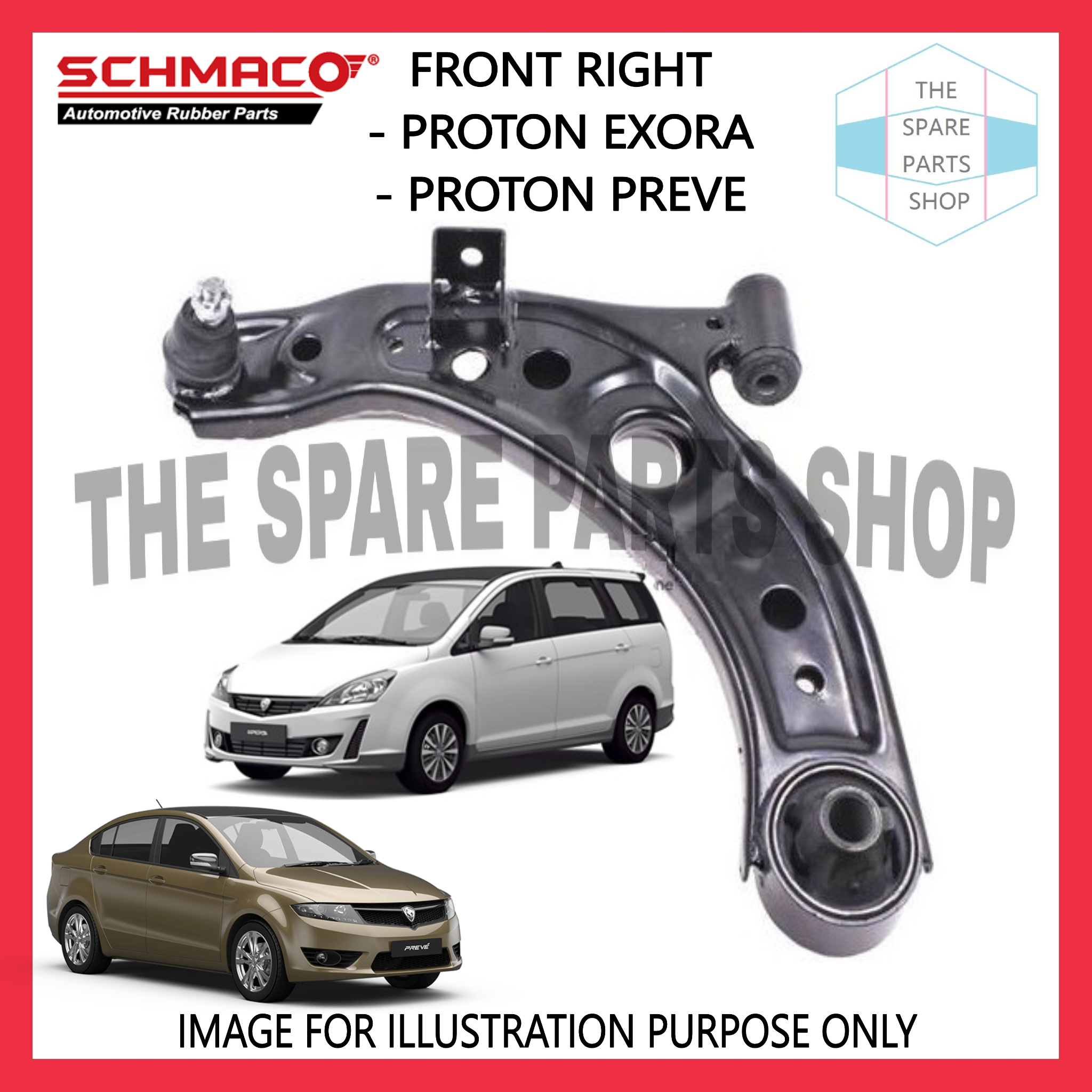 PROTON EXORA PREVE LOWER ARM FRONT SCHMACO LEFT/RIGHT/SET (SPT-LA9057 ...