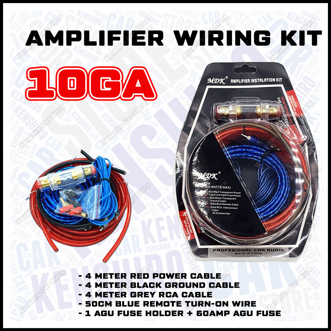 🔌 Bride 6GA 8GA 10GA Amplifier Installation Kit Power Kit AMP Wiring ...