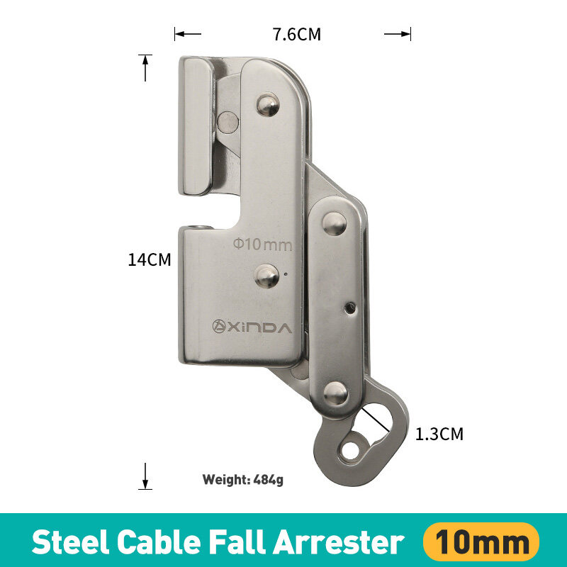 Xinda 8mm 10mm Steel Cable Fall Arrester Work At Height Rope Grab For ...