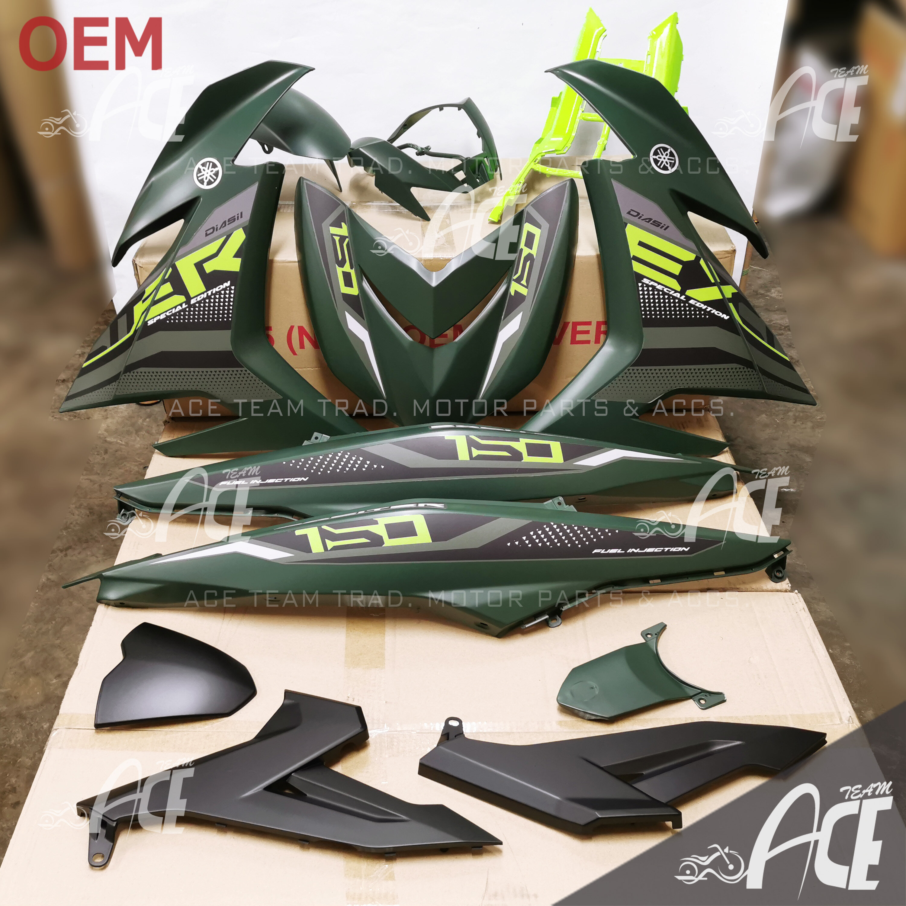 Coverset Y15 V1 V2 Exciter 2021 Green Beast Ysuku Y15V1 Y15V2 Cover Set ...