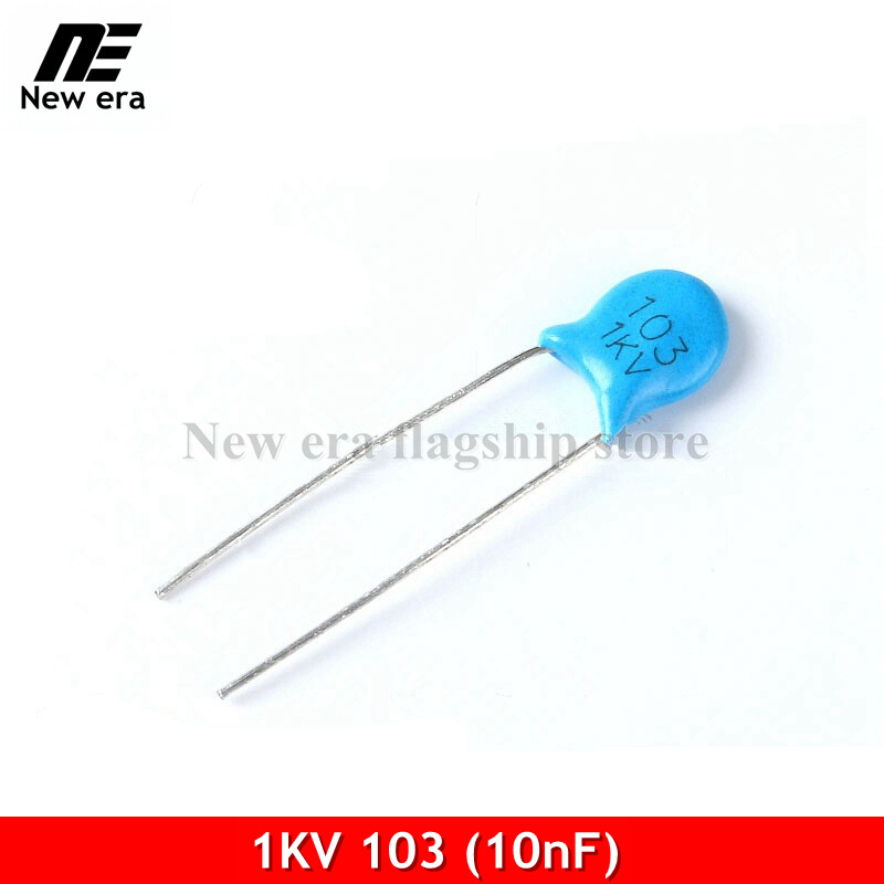 100Pcs 103 1KV 10nF High voltage ceramic capacitor 103M 10000pF 1000V ...