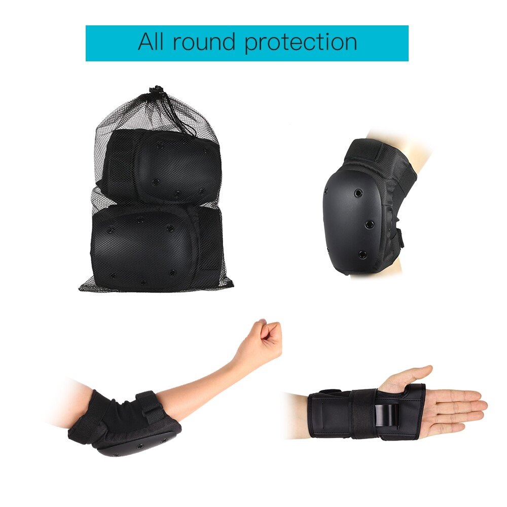 Lixada 6PCS Brace Cycling Roller Skating Skateboard Elbow Knee Wrist ...