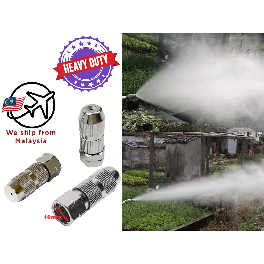 Stainless Steel Adjustable Mist Nozzle Gardening Power Sprayer Kepala ...