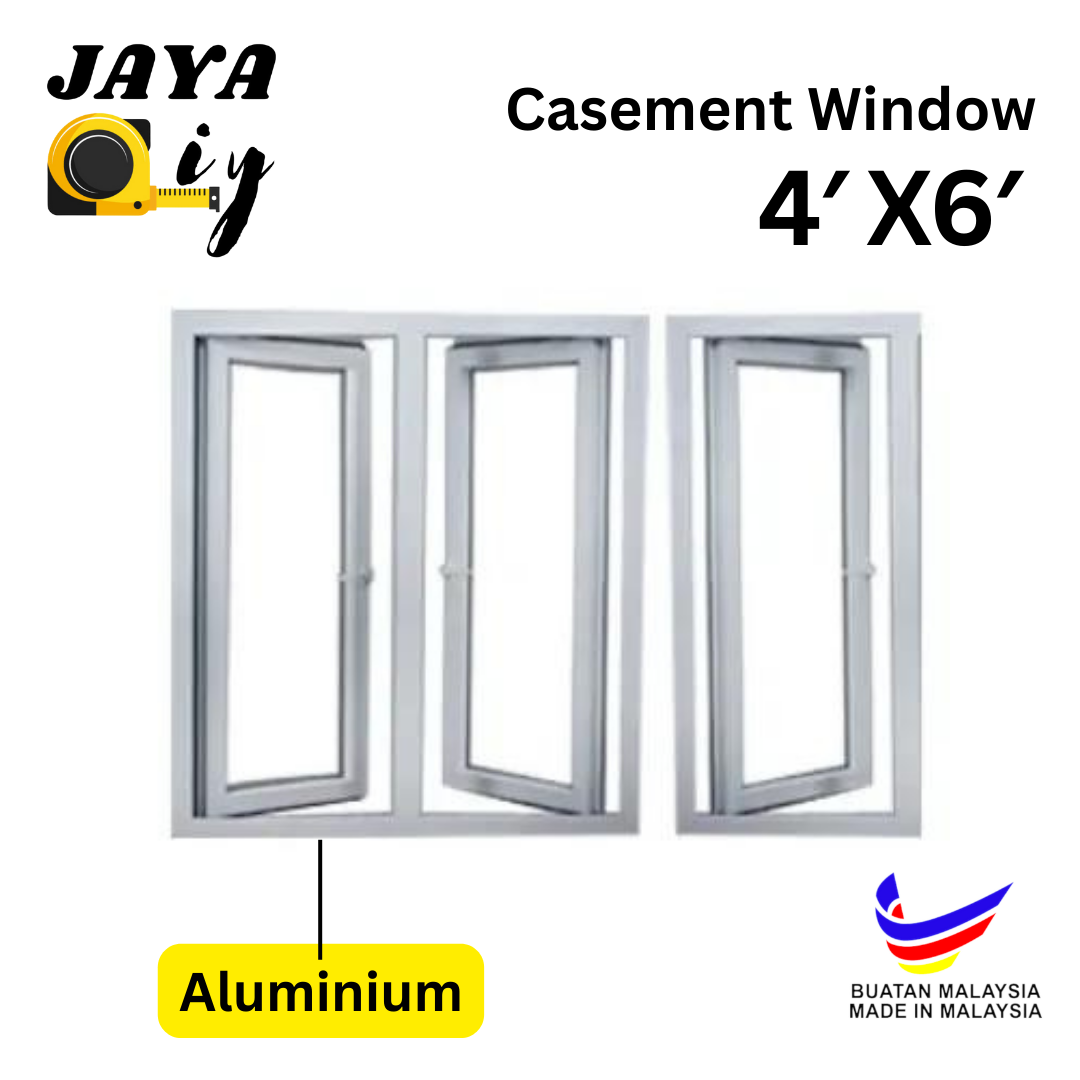 Aluminium Casement Window With Glass House Window / Tingkap Rumah 4Ft x ...