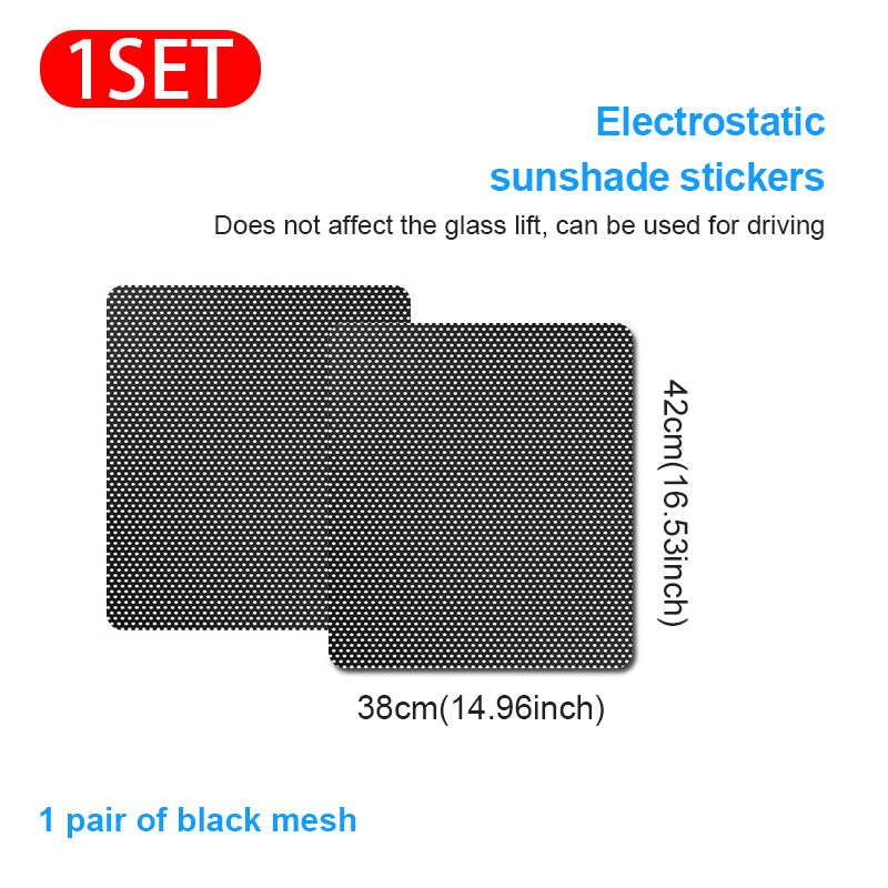 2Pcs PVC Car Side Window Sunshades Electrostatic Sun Shade Sticker ...