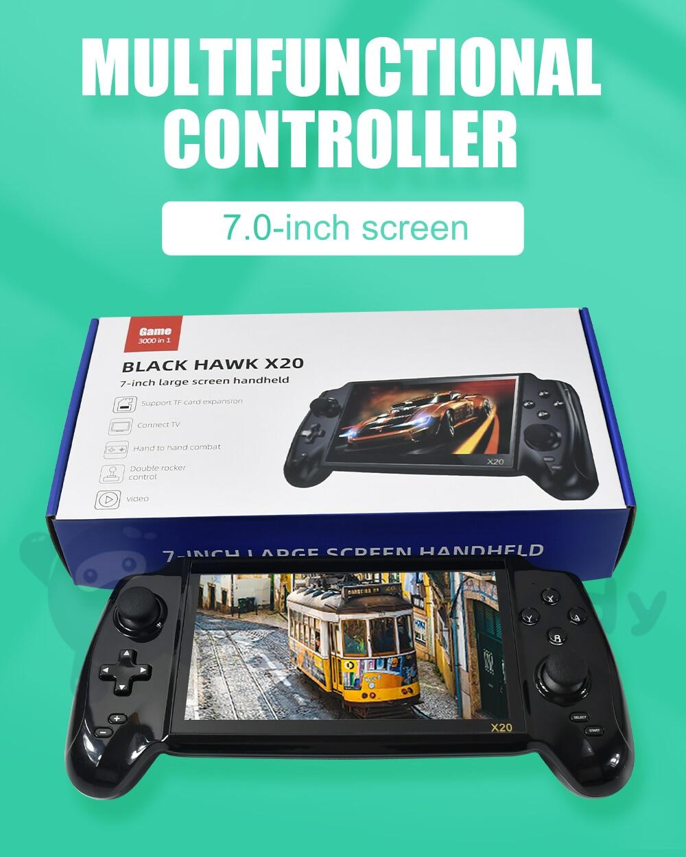 POWKIDDY X20 Portable Retro Handheld Video Game Console Bulit-In 3000 ...