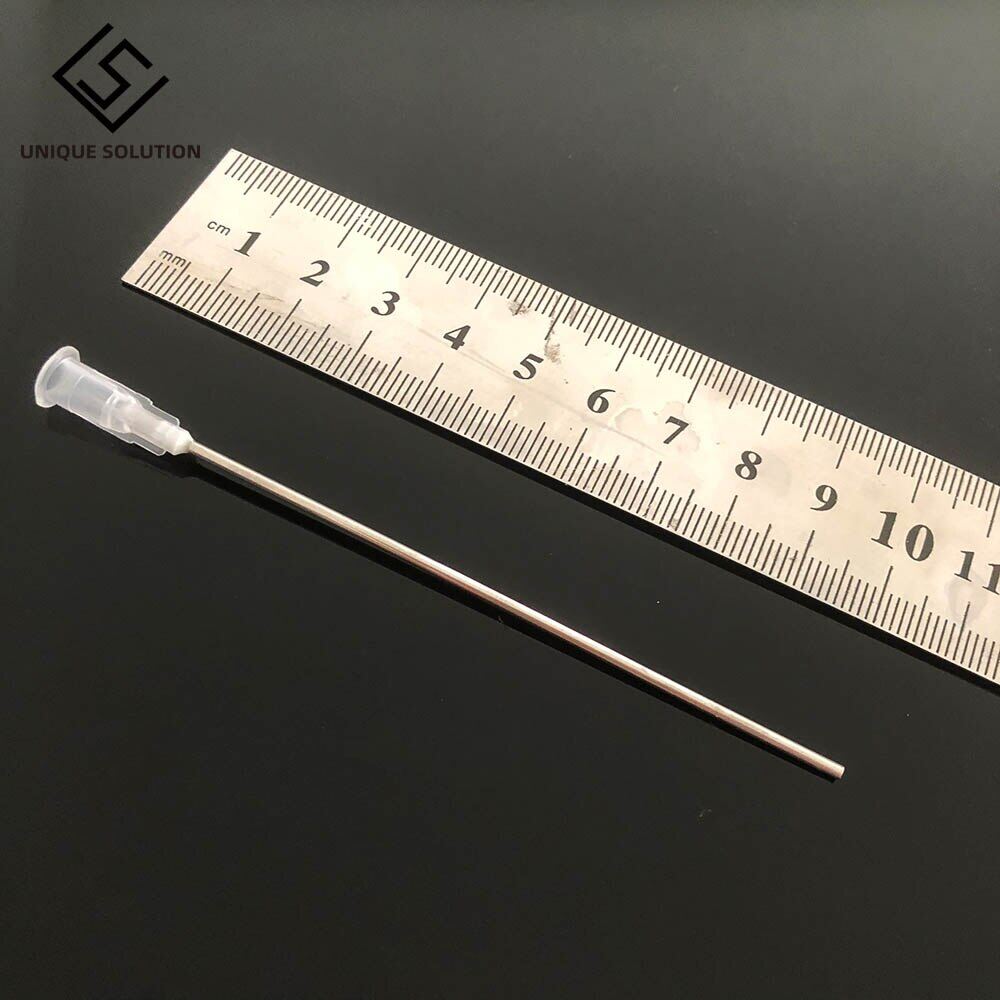10pcs 100MM White Stainless Steel Blunt Dispensing Needles Glue Syringe ...