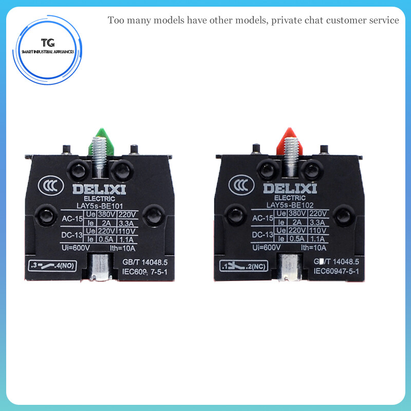 DELIXI LAY5sBE101 LAY5sBE102 pushbutton switch auxiliary contact green ...