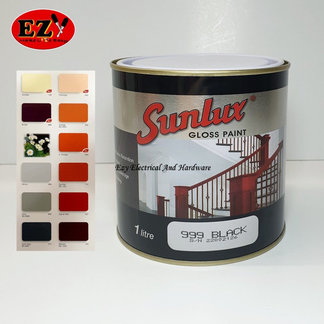 CAT SUNLUX / SUNLUX GLOSS PAINT( CAT KAYU / BESI ) (1 LITRE) NO. 4 | Lazada