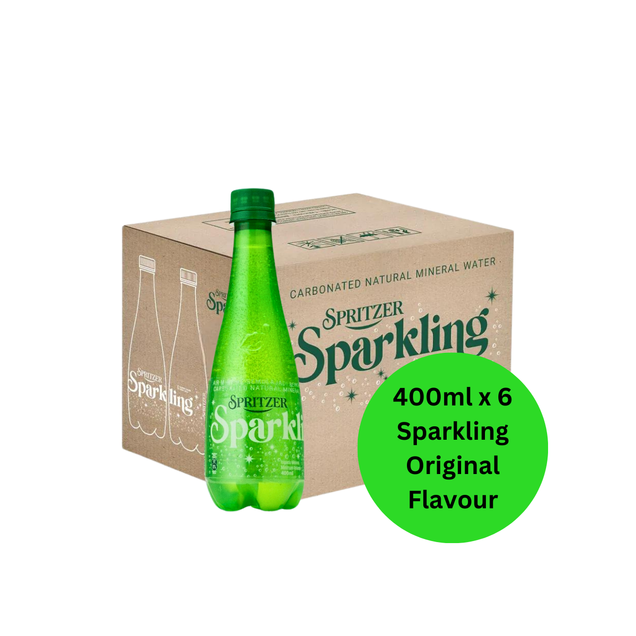 (FRESH BATCH) WJS Spritzer Sparkling Natural Mineral Water Spritzer Sparkling Water 400ML [FREE ...