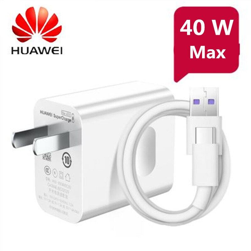 HUAWEI Original สายชาร์จเร็ว10V/4A 5A,สายชาร์จเร็ว40W Type-C P30 Pro Mate 20 Pro X RS Mate10 P20 ...