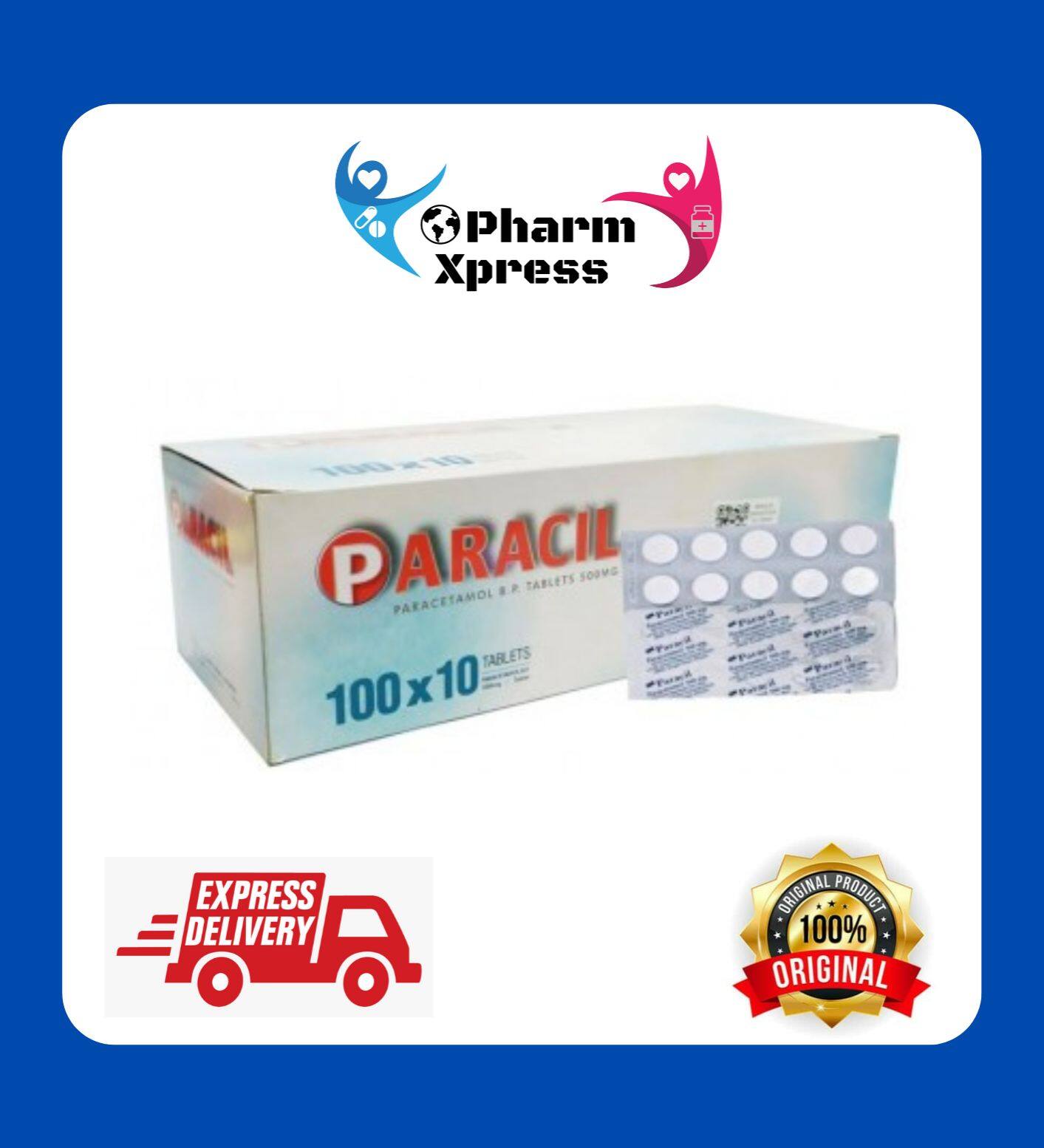 Paracil Tab 10's (paracetamol 500mg) (for fever&headache) | Lazada