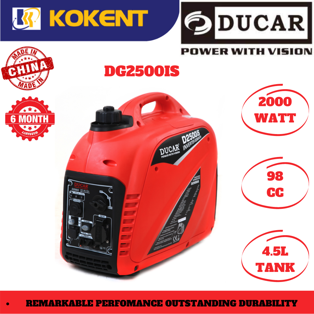 DUCAR INVERTER GASOLINE GENERATOR 2KW D2500IS | Lazada