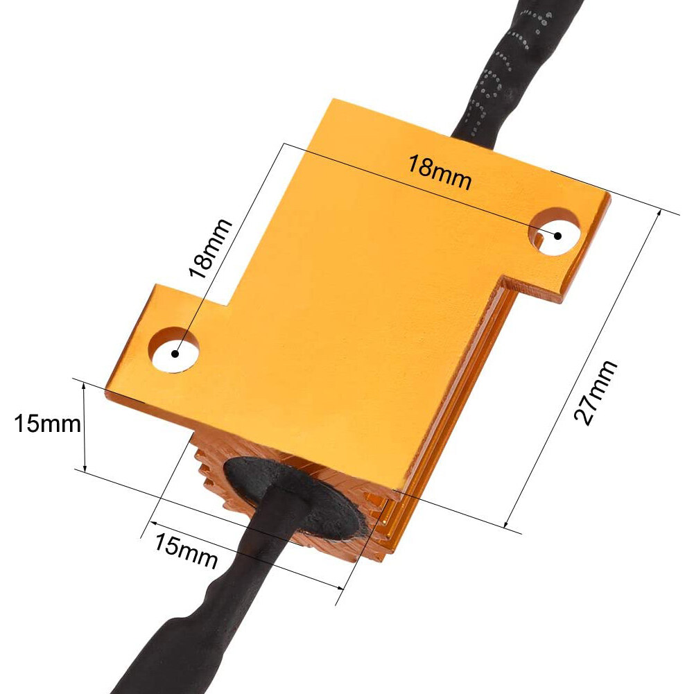 1 Pair 25W 25ohm LED Load Resistor For Turn Signal LED License Plate ...