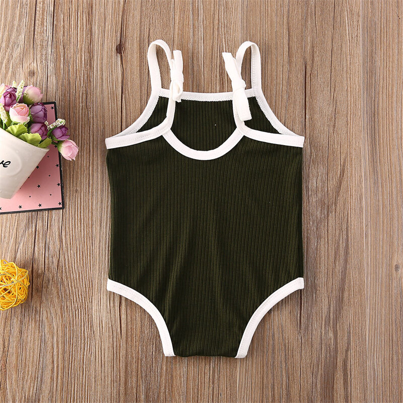 Thorn Tree Baby Girls Swimsuit Summer Sleeveless Backless Bikini Solid ...