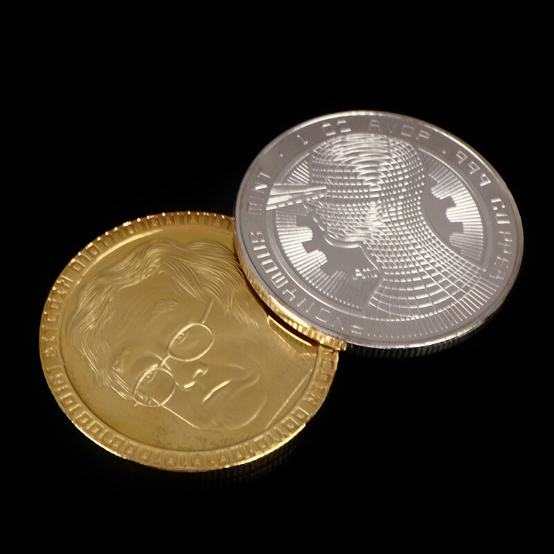 Fds 1 PC Gold Silver Blue Bitcoin Digital Virtual Coin Collecting With ...