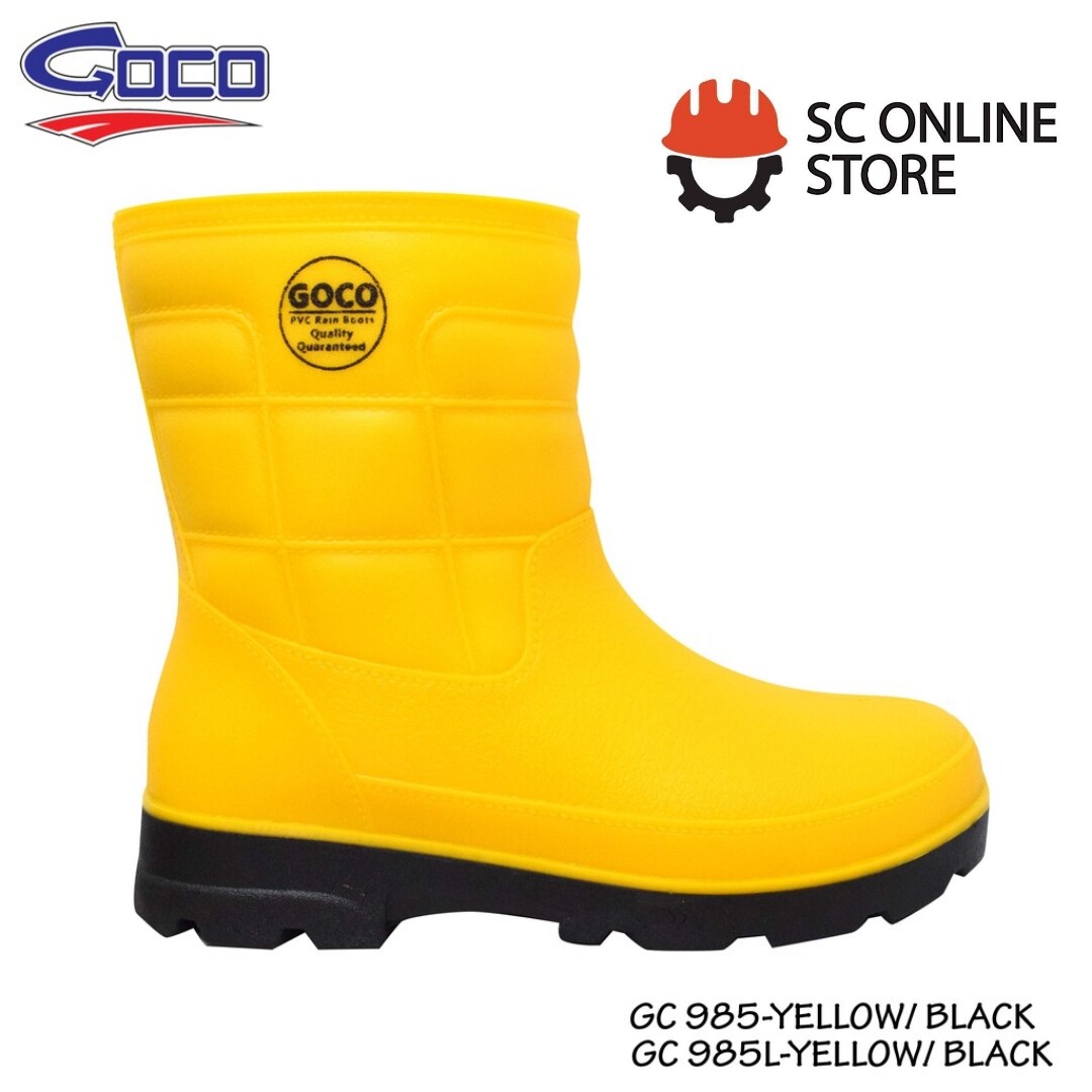 Goco 985 Men's Water Yellow Rubber Boots Kasut Kerja Getah | Lazada