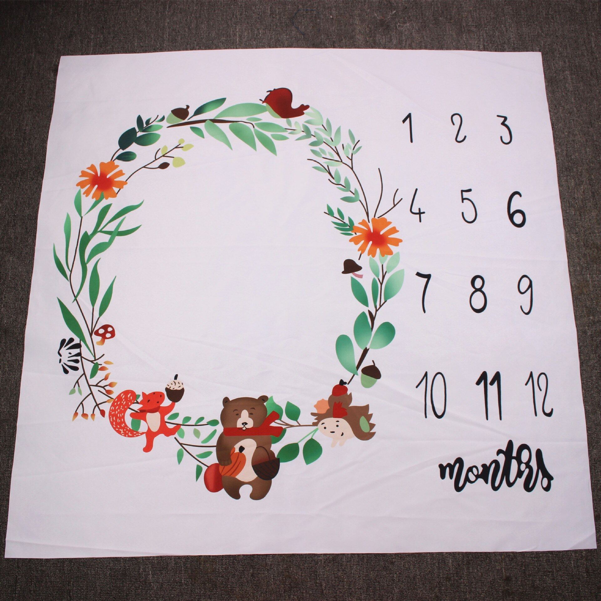 Bedding Baby Photography Props Infant Milestone Background Blanket ...