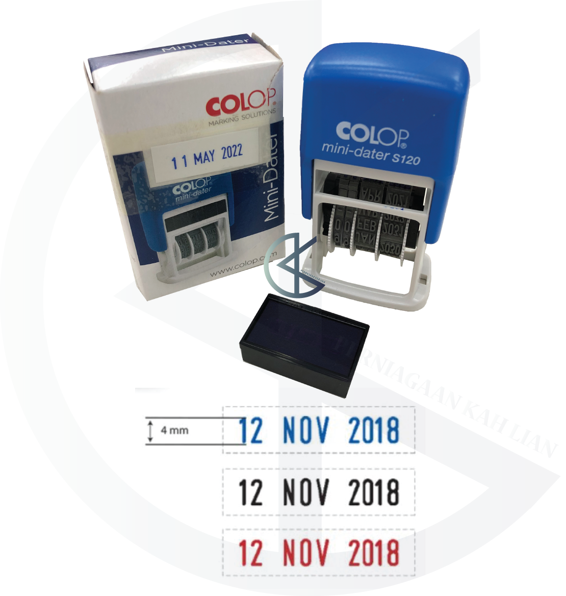 COLOP Mini Dater Stamp Chop Self-Inking / Date Chop Stamp S120 | Lazada