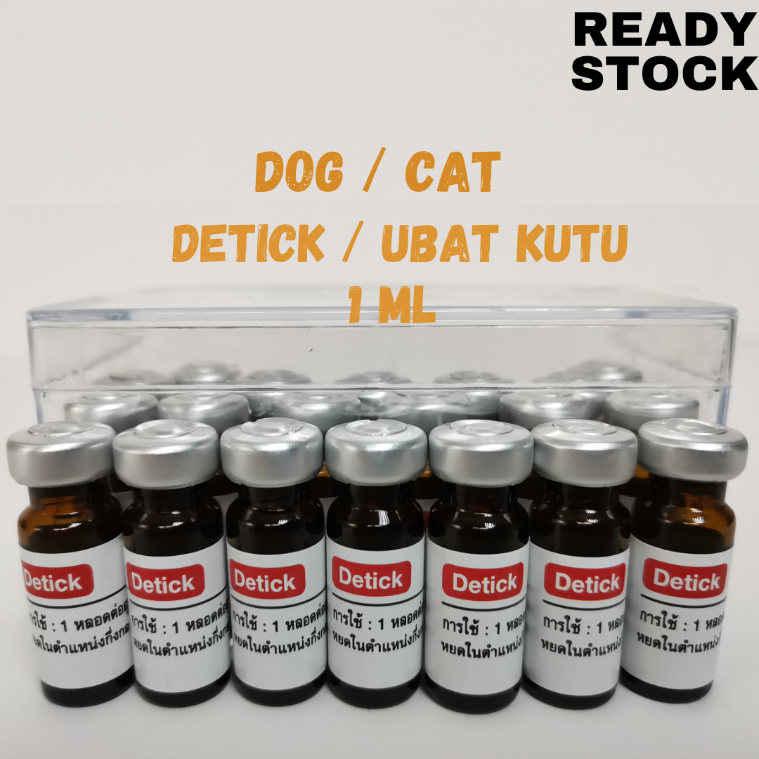 Thailand Detick Ubat Kutu 1cc Alprocide Flea & Lice TickTreatment/ Ubat ...