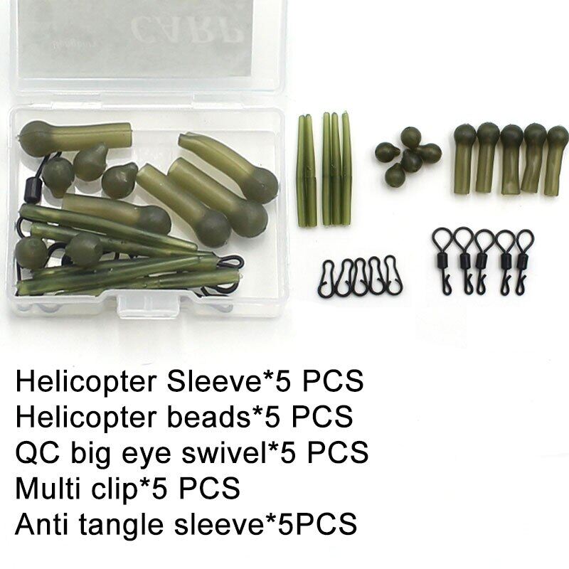 Carp Fishing Accessories Kit Helicopter Rig Anti Tangle Sleeve Chod ...