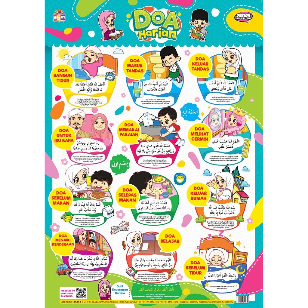 KOLEKSI LENGKAP POSTER ANA MUSLIM (PENDIDIKAN PRASEKOLAH - ABC | 123 ...