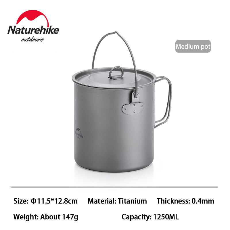 Naturehike other camping & hiking products Ultralight Titanium Pot Pan ...