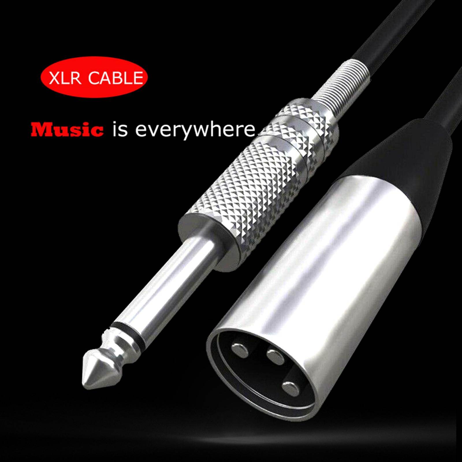 BNAUDIO Mono Male (1/4นิ้ว) 6.35มม. ถึง XLR Male Plug Cable Shielded ...