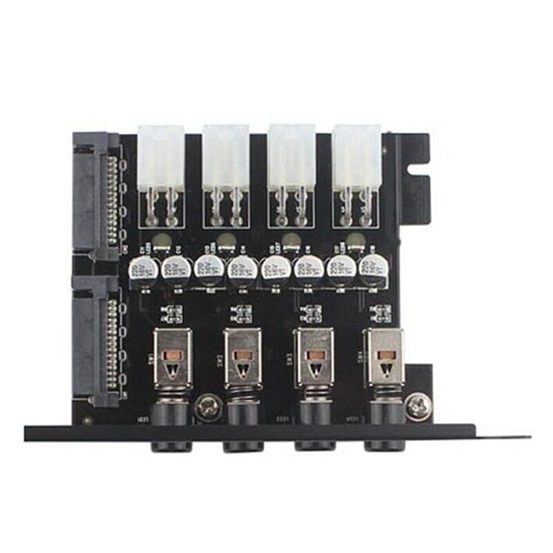 4 Ports HDD Power Control Switch Hard Drive Switcher 15-Pin SATA ...