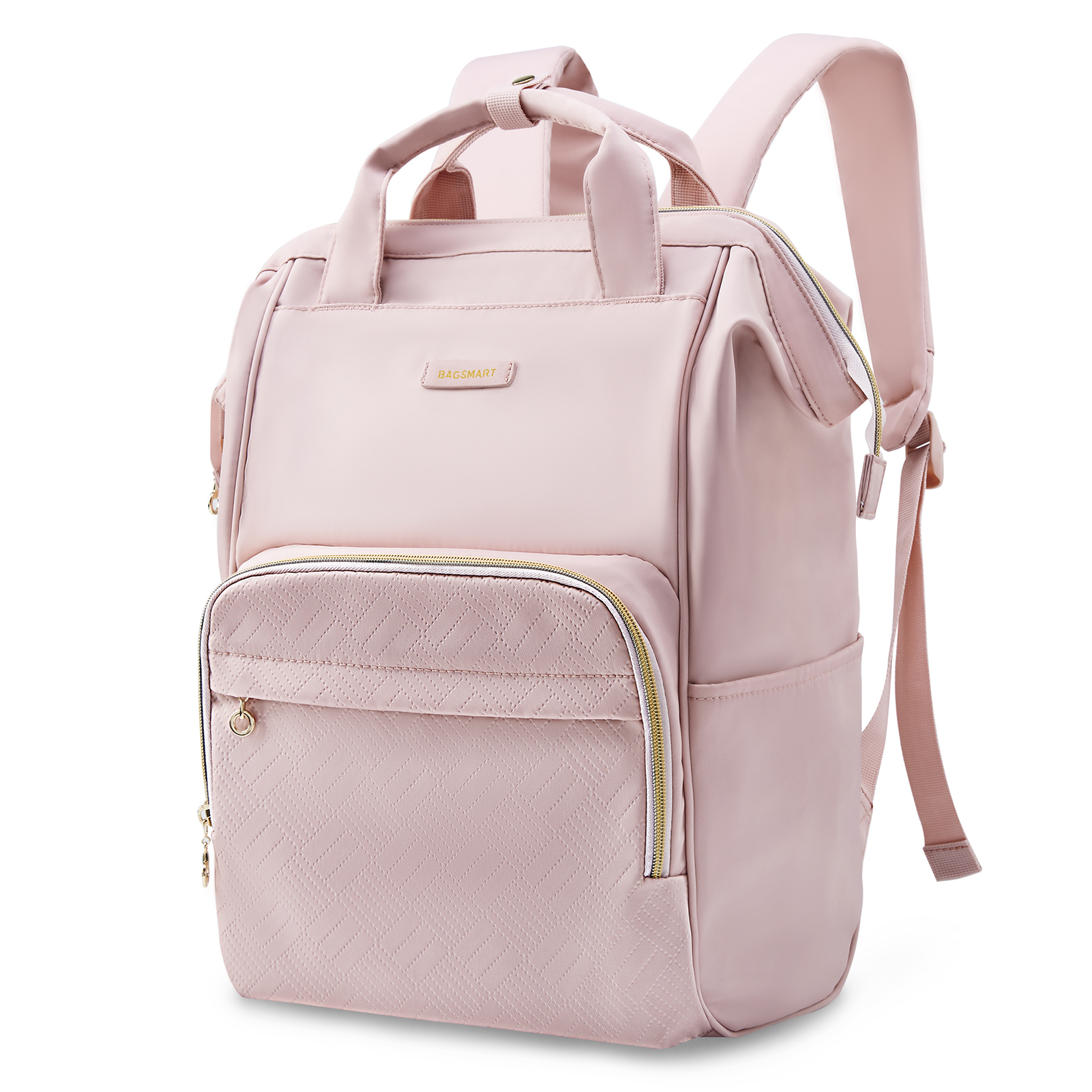 BAGSMART Women's Travel Backpack Large Capacity Wide Open Business 15.6 ...