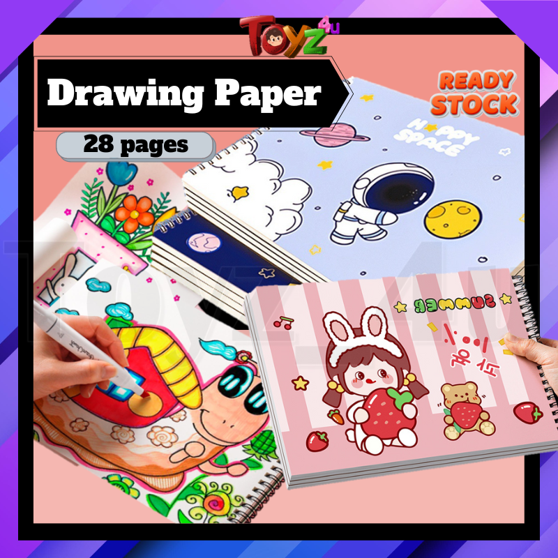 28 Sheets A4 Kids Drawing Blank Book Children Sketch Book Buku Melukis ...