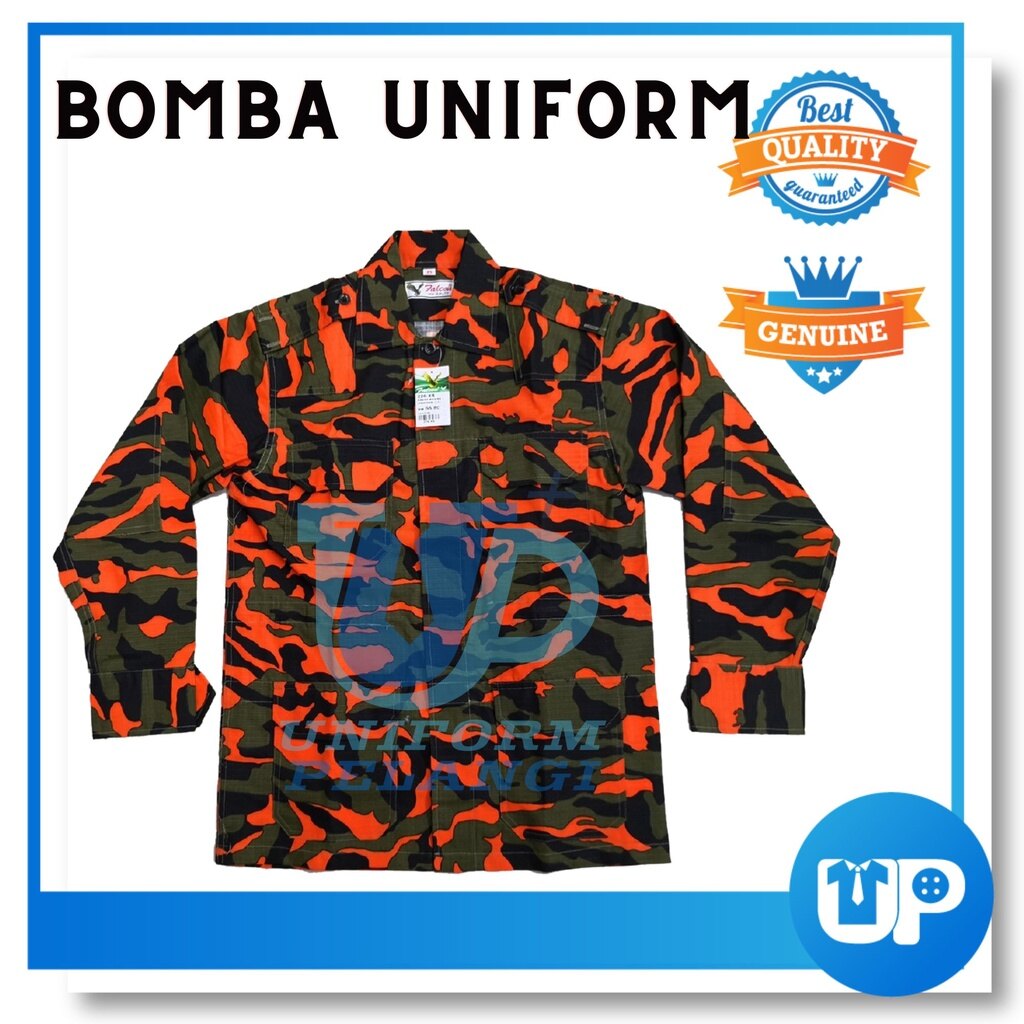 Falcon Baju Celoreng Uniform Cadet Bomba Pakaian Kadet Bomba Sekolah ...