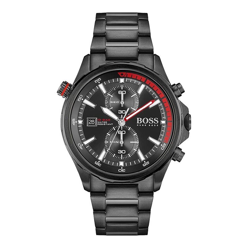 Jam Tangan Pria Hugo Boss Globetrotter 1513825 Men Chronograph Black ...