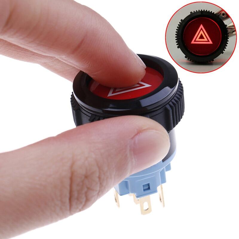 22mm Device Switch Car Button Double Flash Switch Start Button 12V/24V ...