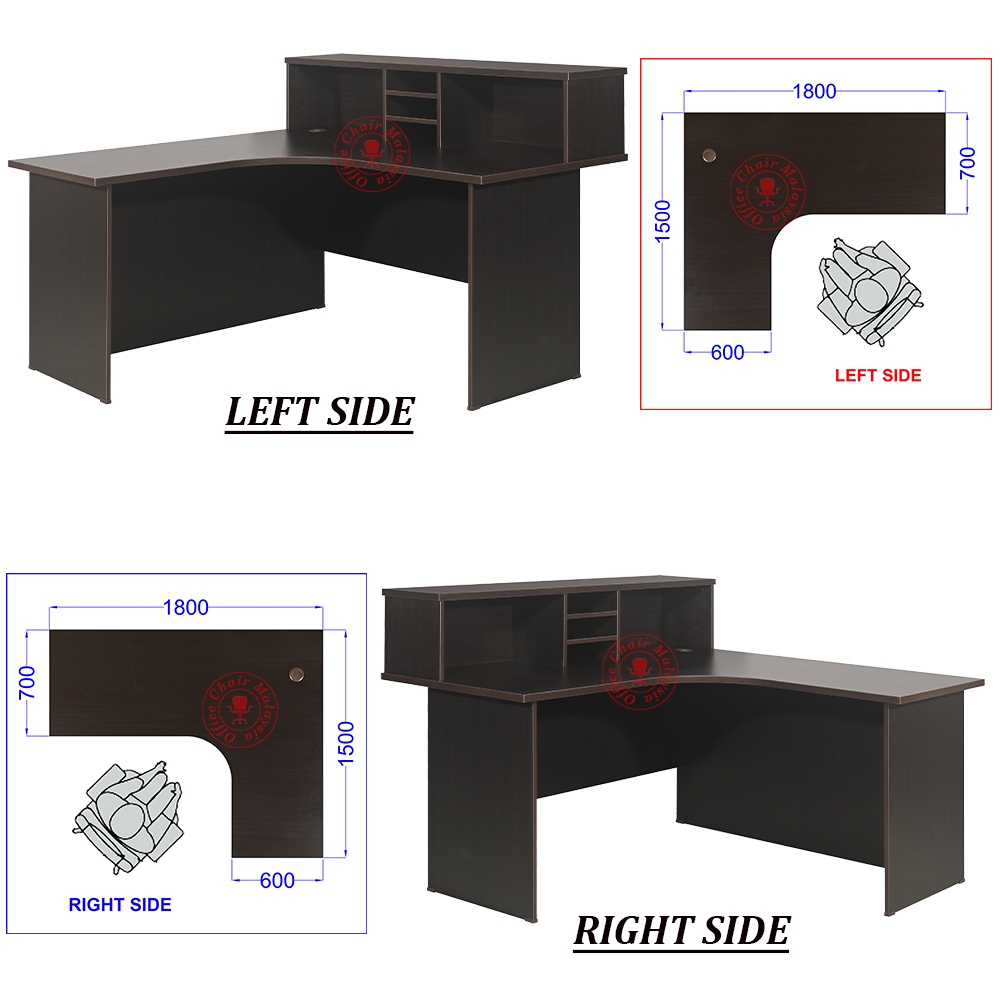 L Shape Reception Counter Table / Cashier Counter Table / Receptionist ...