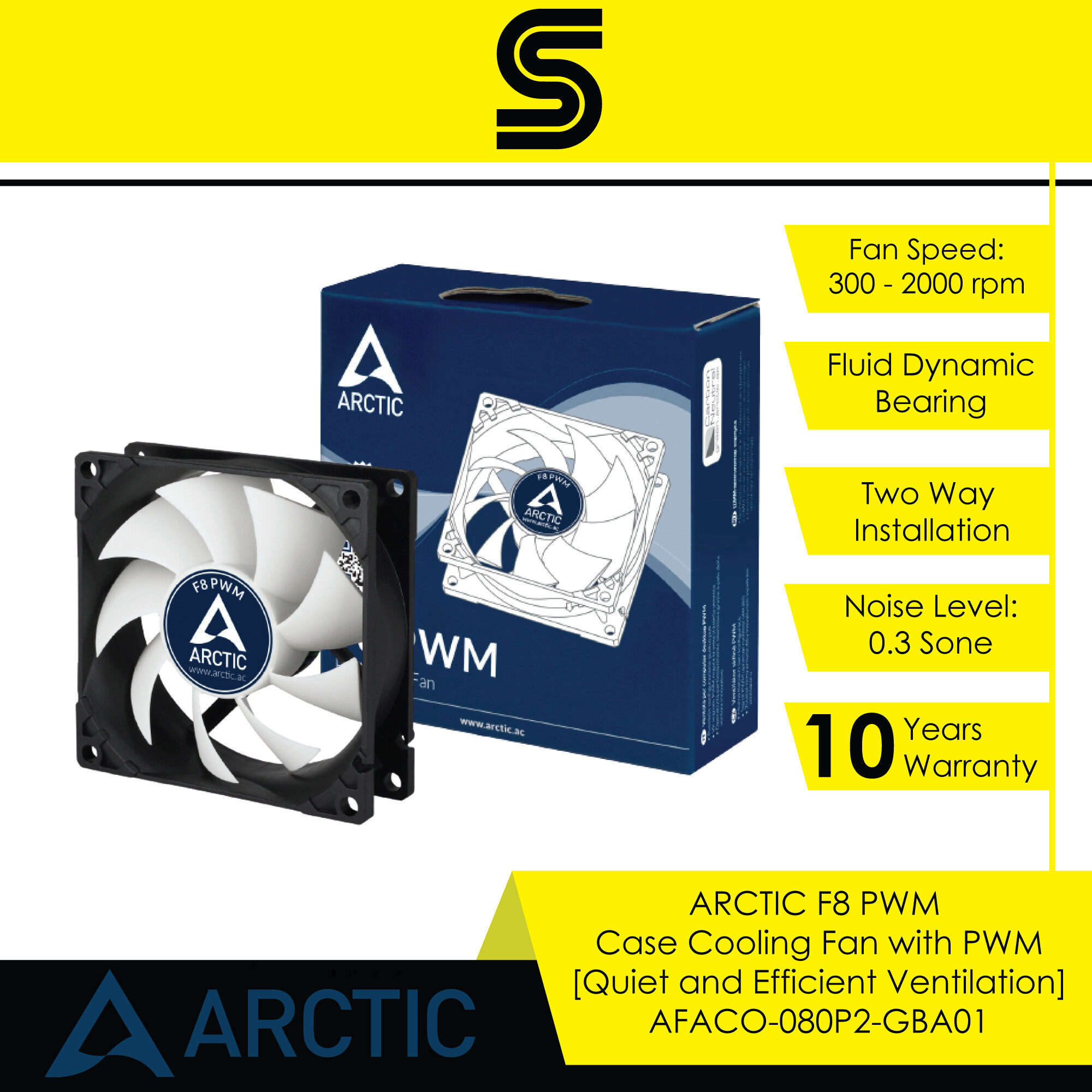 ARCTIC F8 PWM Case Cooling Fan with PWM [Quiet and Efficient ...