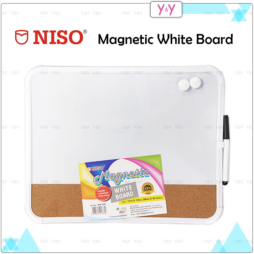 Niso Magnetic White Board / Message Board / Portable Whiteboard Set ...