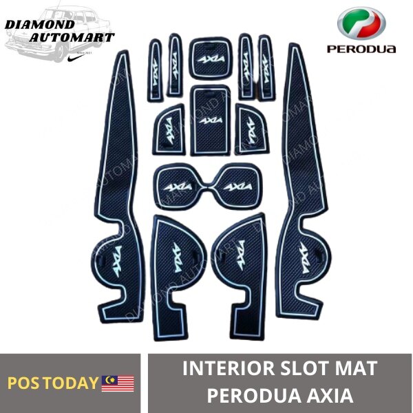 BOSSKU 1 full set PERODUA car slot mat ATIVA ARUZ VIVA interior MYVI ...