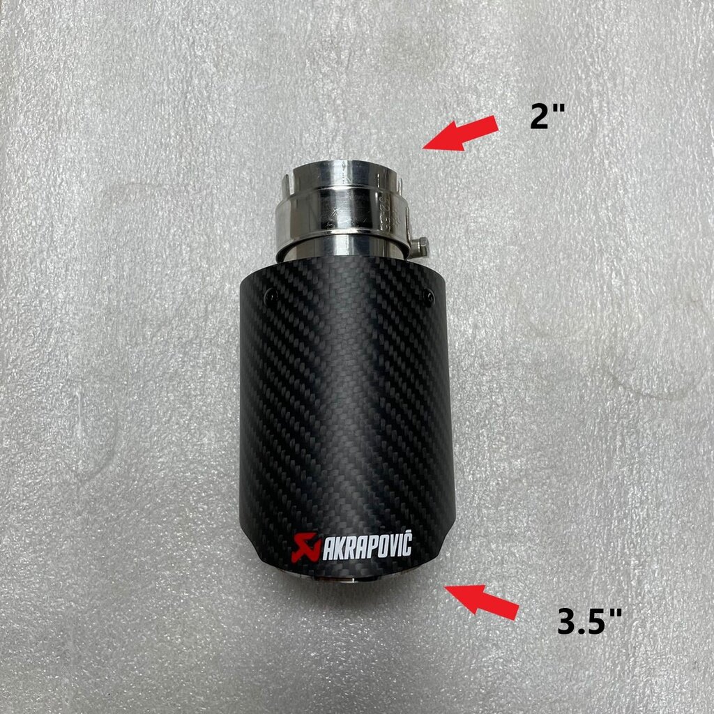Akrapovic Carbon Fiber Exhaust Tip Universal Car Ekzos Tail Pipe Single ...