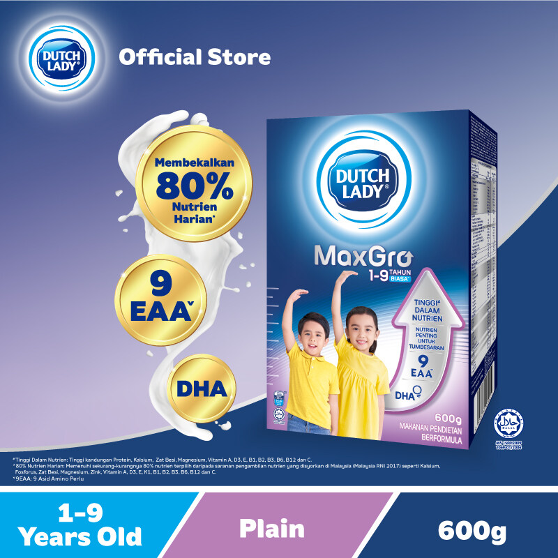 Dutch Lady MaxGro Milk Formula 1-9 years 600g | Lazada
