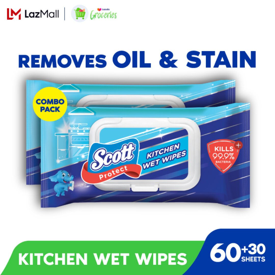 SCOTT PROTECT KITCHEN WET WIPES 90S | Lazada