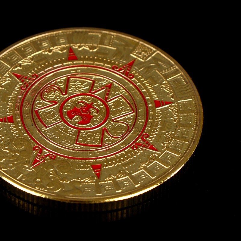 FG Mayan Aztec Calendar Art Prophecy Culture 1.57 *0.12 Gold Coins ...